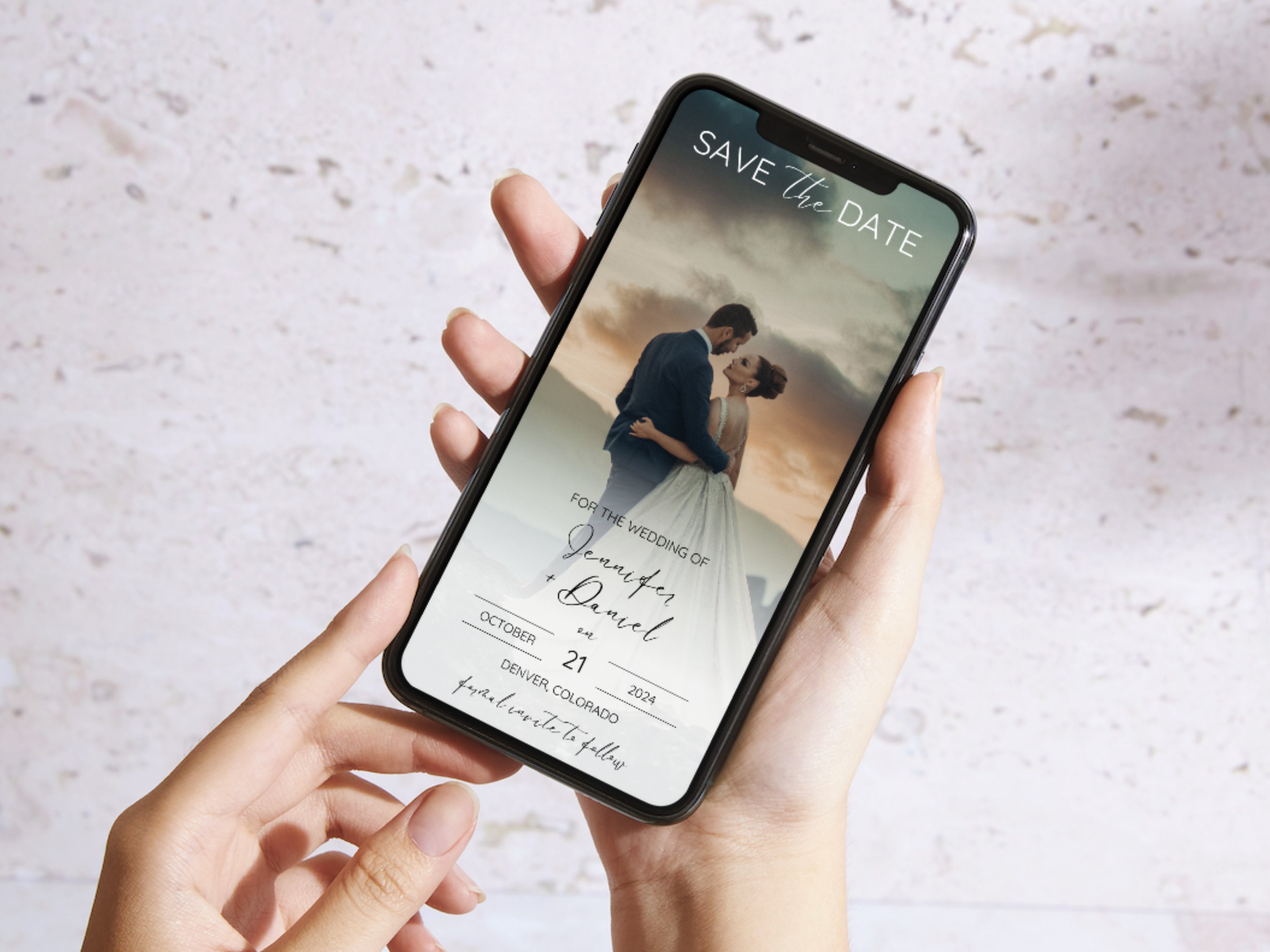 Digital Save the Date Template, Electronic Save the Date, Save the Date ...