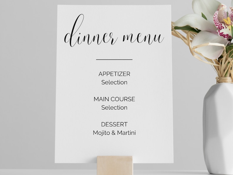 Minimalist Wedding Sign Bundle Wedding Program Wedding Menu - Etsy
