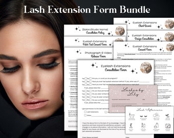 Eyelash Extension Forms Editable Lash Consent Templates, Lash Tech ...