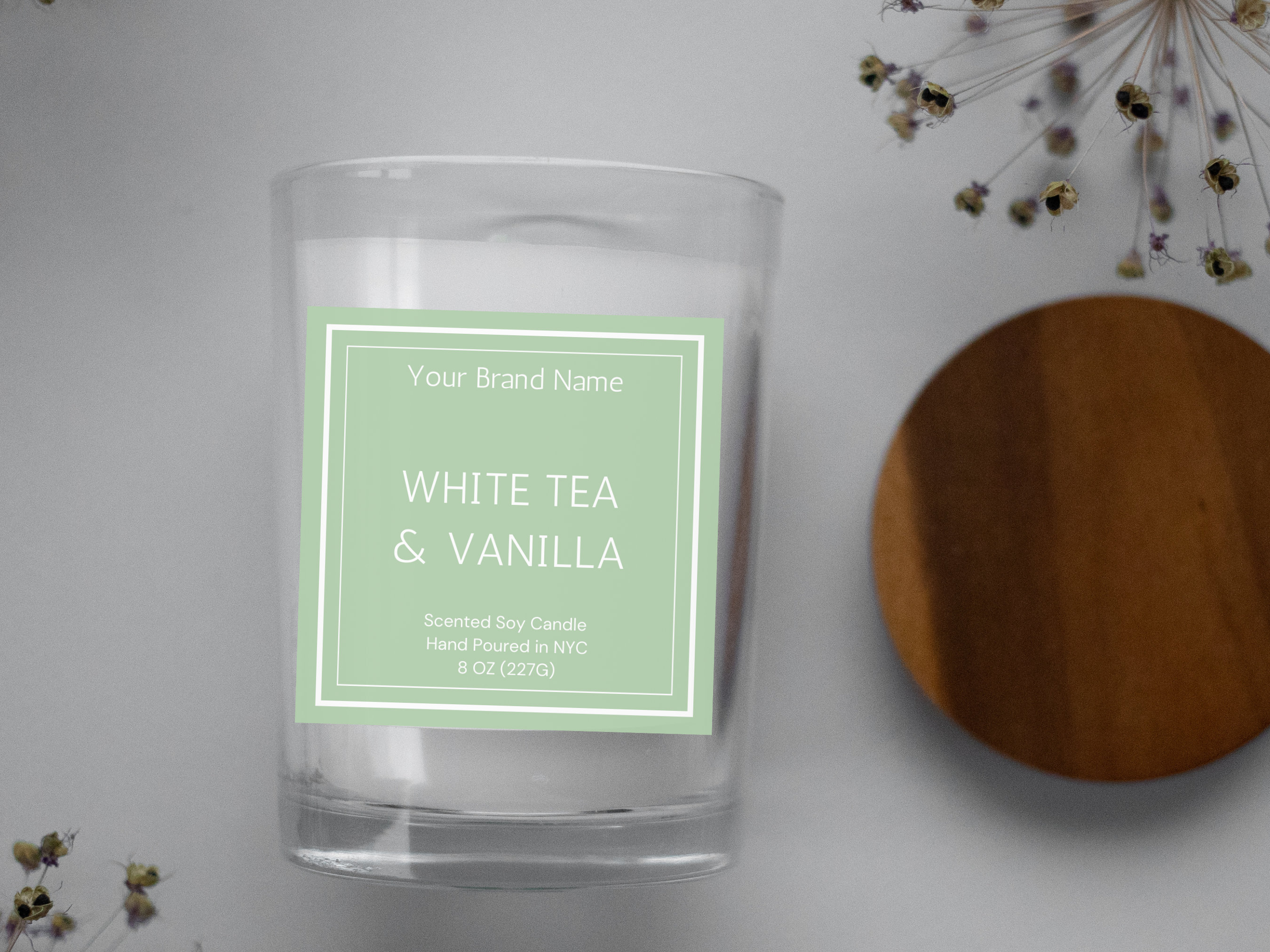 Elegant Candle Label Template, Editable Candle Label Design ...