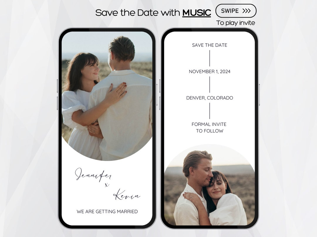 Save the Date Template, Save the Date With Photo, Digital Save the Date ...
