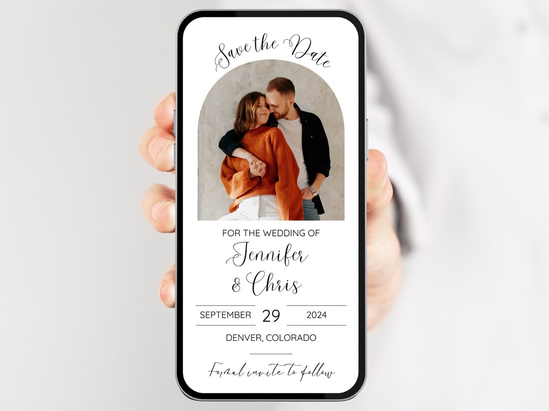 Digital Save the Date, Animated Save the Date, Save the Date With Photo ...
