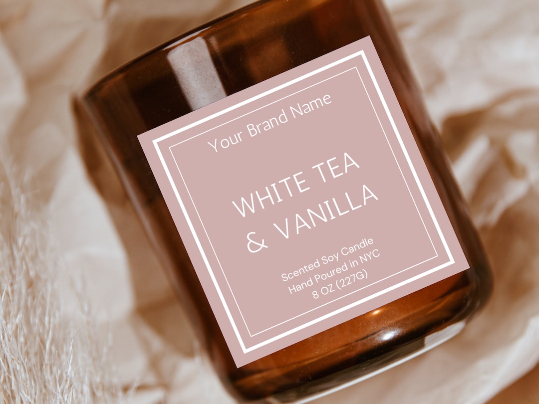 Elegant Candle Label Template, Editable Candle Label Design ...
