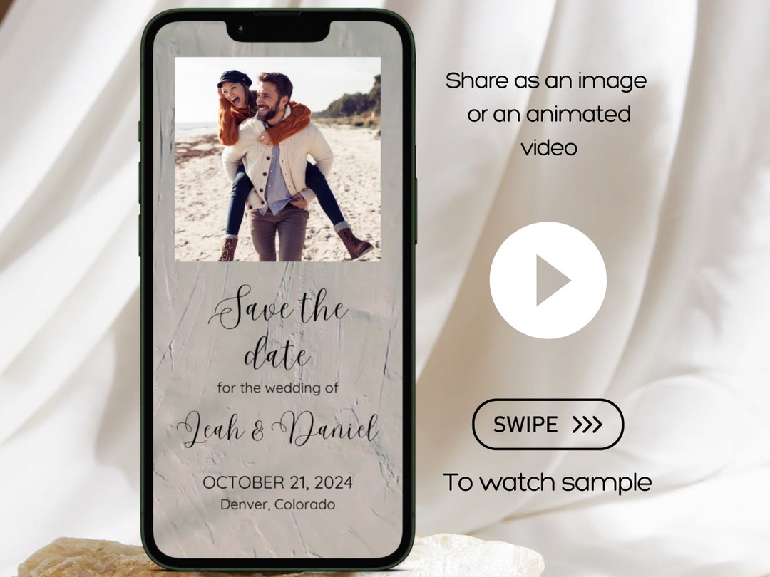 Editable Save the Date, Animated Save the Date, Photo Save the Date ...