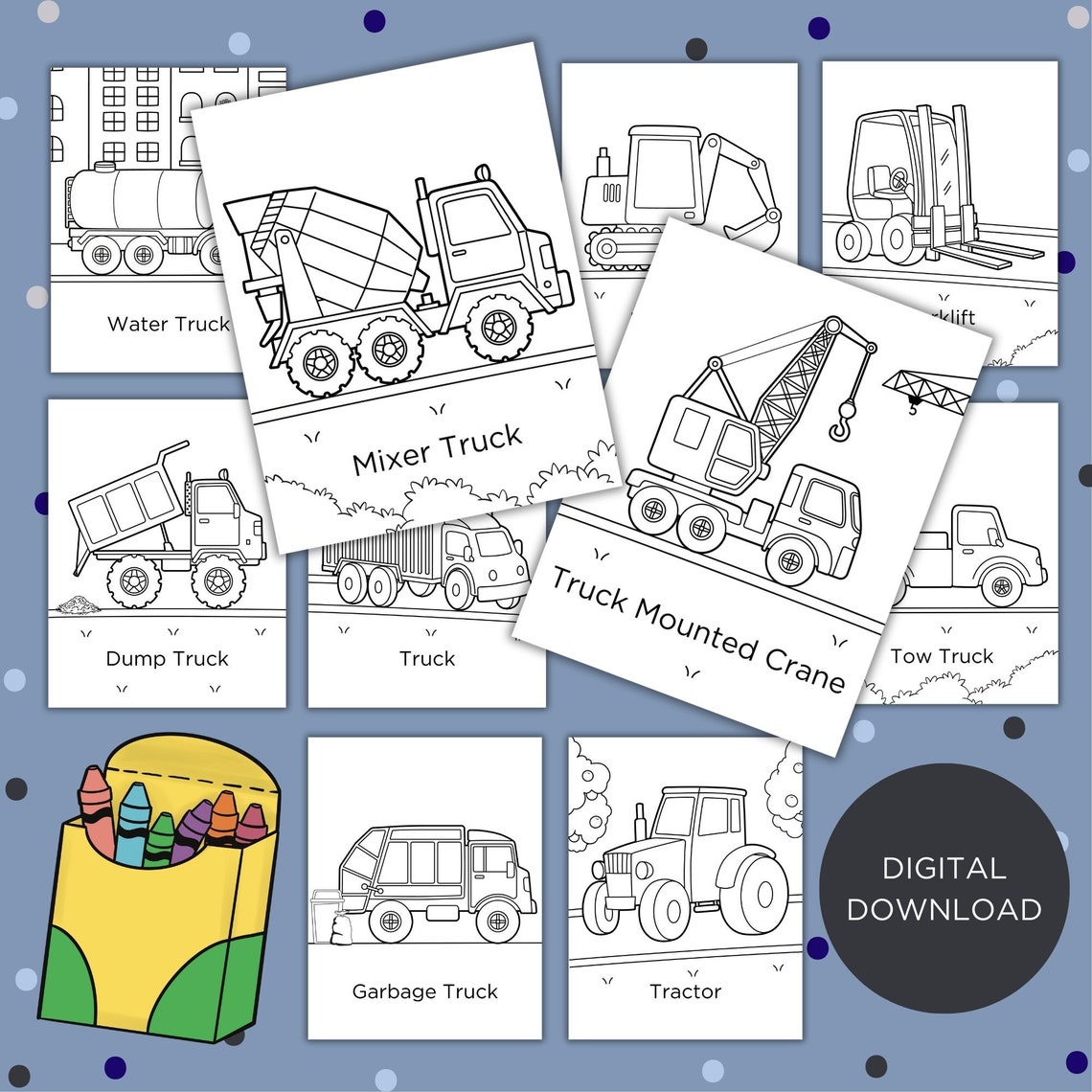 Construction Trucks and Vehicles Coloring Pages, Construction Trucks ...
