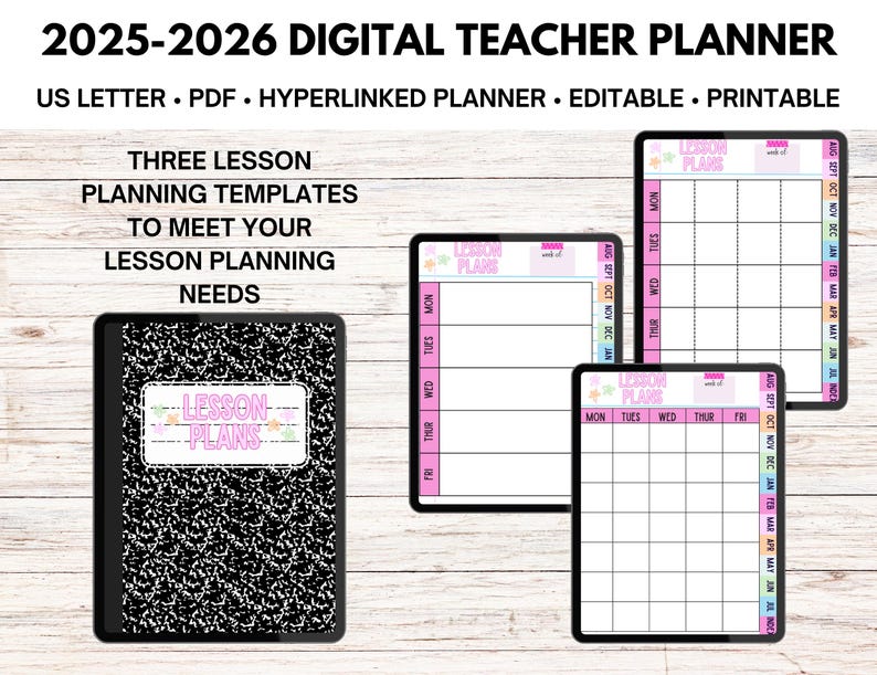 August 2025-july 2026 Digital Teacher Planner, Ipad/goodnotes Planner ...