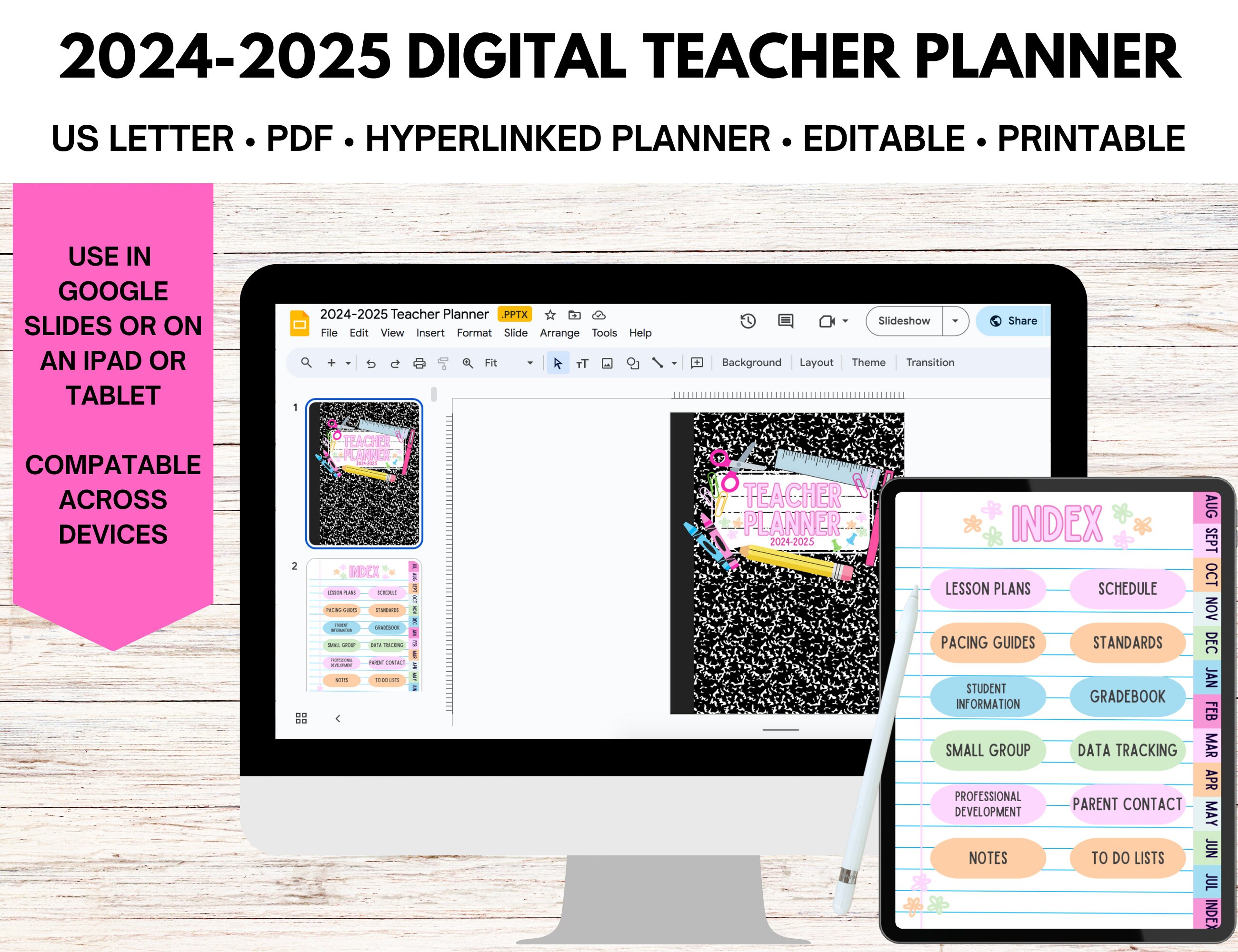 July 2024- June 2025 Digital Teacher Planner, Ipad/goodnotes Planner ...