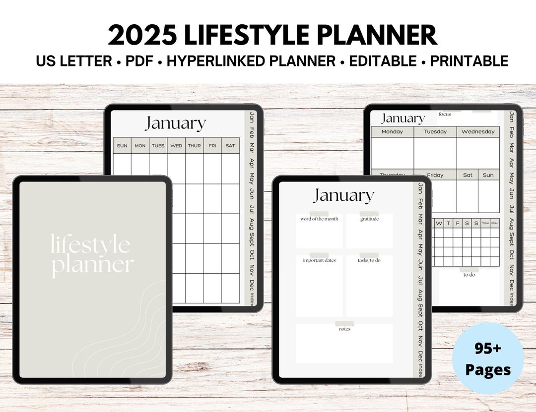 2025 Digital Lifestyle Planner Digital Wellness Journal Ipad/goodnotes ...