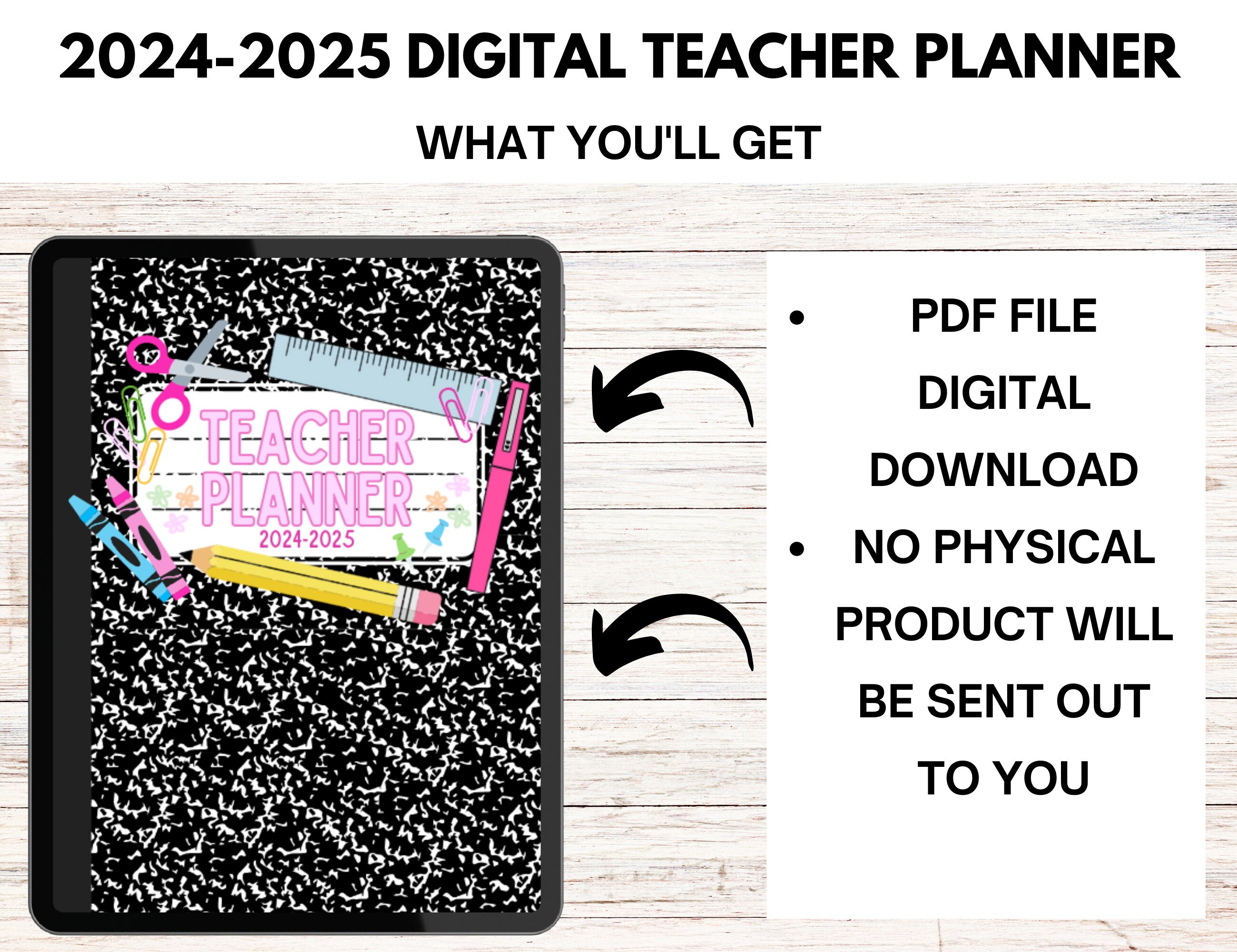 July 2024- June 2025 Digital Teacher Planner, Ipad/goodnotes Planner ...