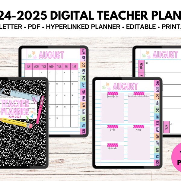 Digital Teacher Planner - Etsy