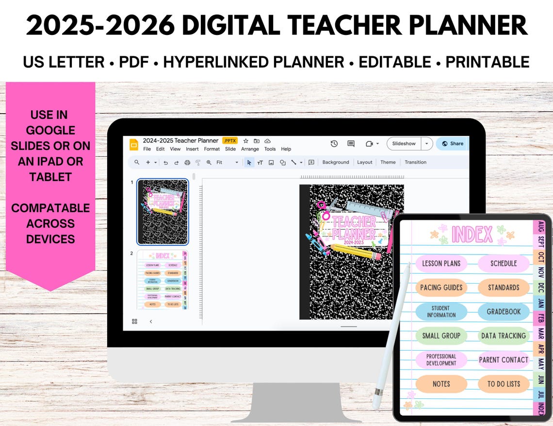 August 2025-july 2026 Digital Teacher Planner, Ipad/goodnotes Planner ...