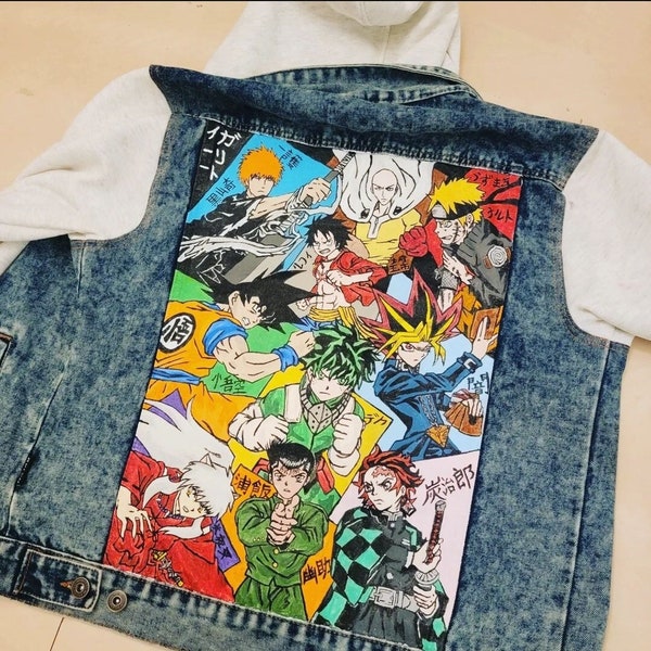 Anime Denim Jacket - Etsy