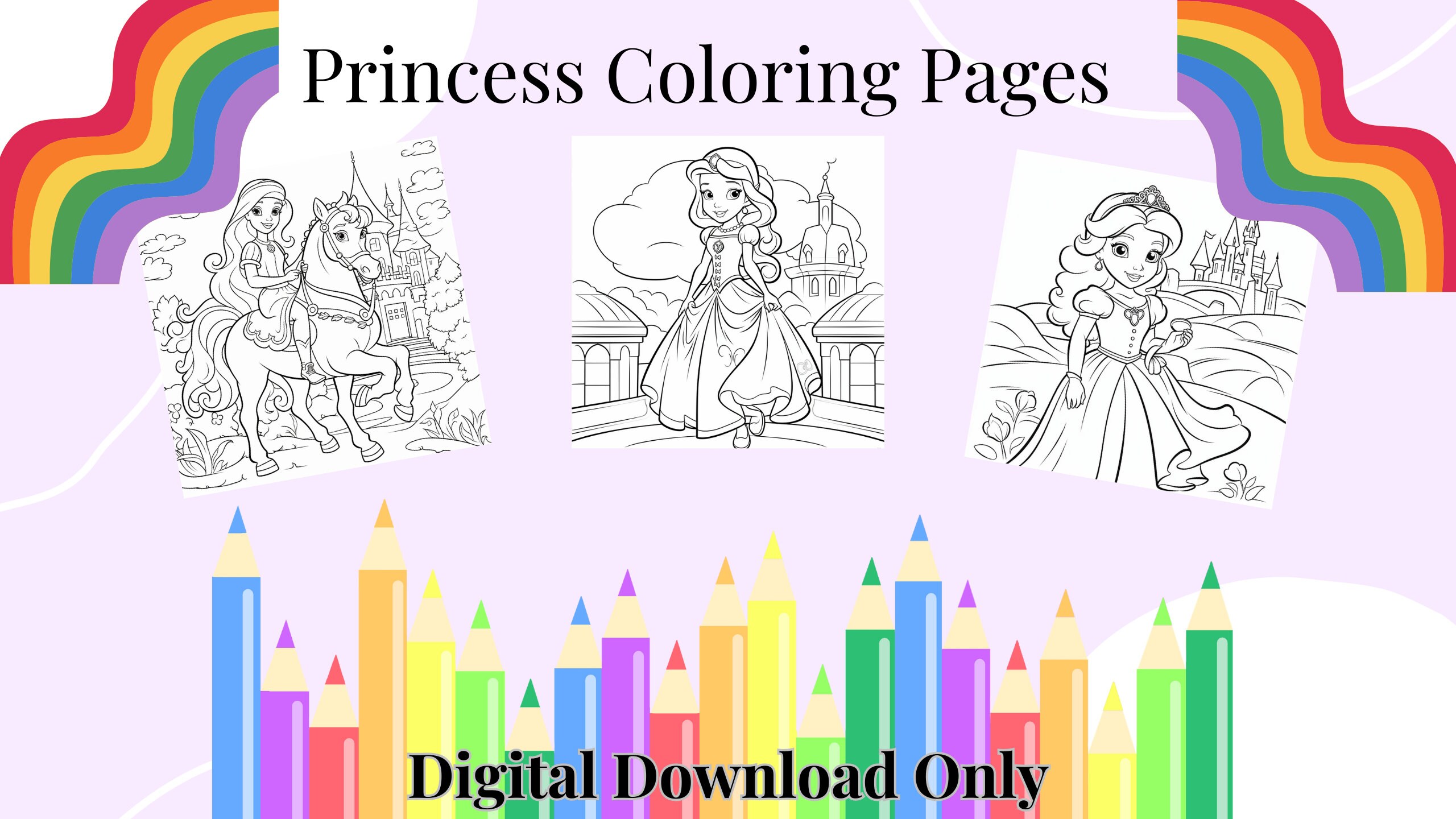 Princess Coloring Pages, Princess Printables, Princess Activities ...