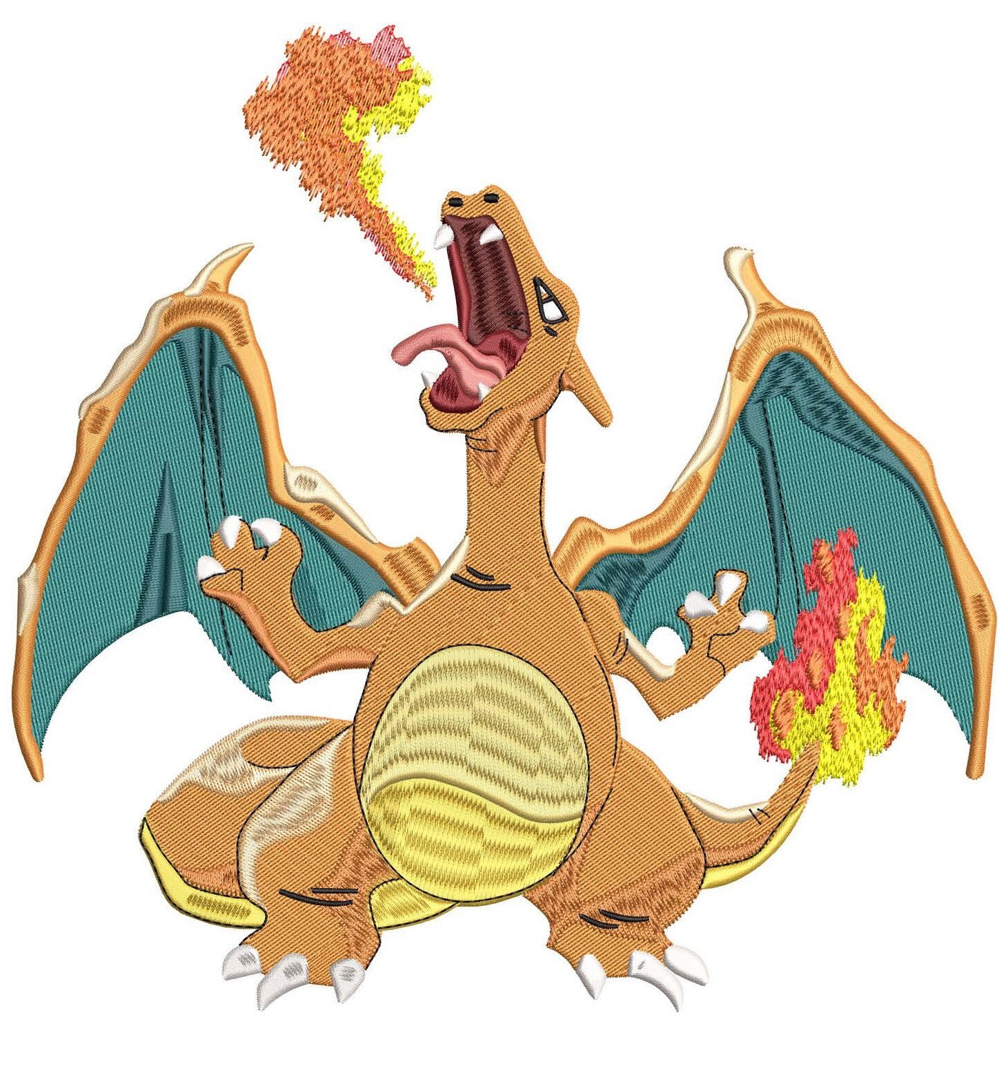 Charizard Pokémon Anime Embroidery Design, File 6 Sizes - Etsy