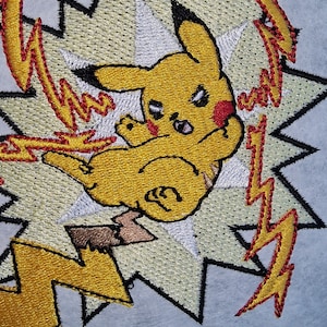 POKEMON EMBROIDERY DESIGN, Pikachu Machine Embroidery Design, - Etsy