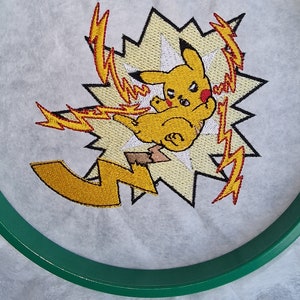 POKEMON EMBROIDERY DESIGN, Pikachu Machine Embroidery Design, - Etsy