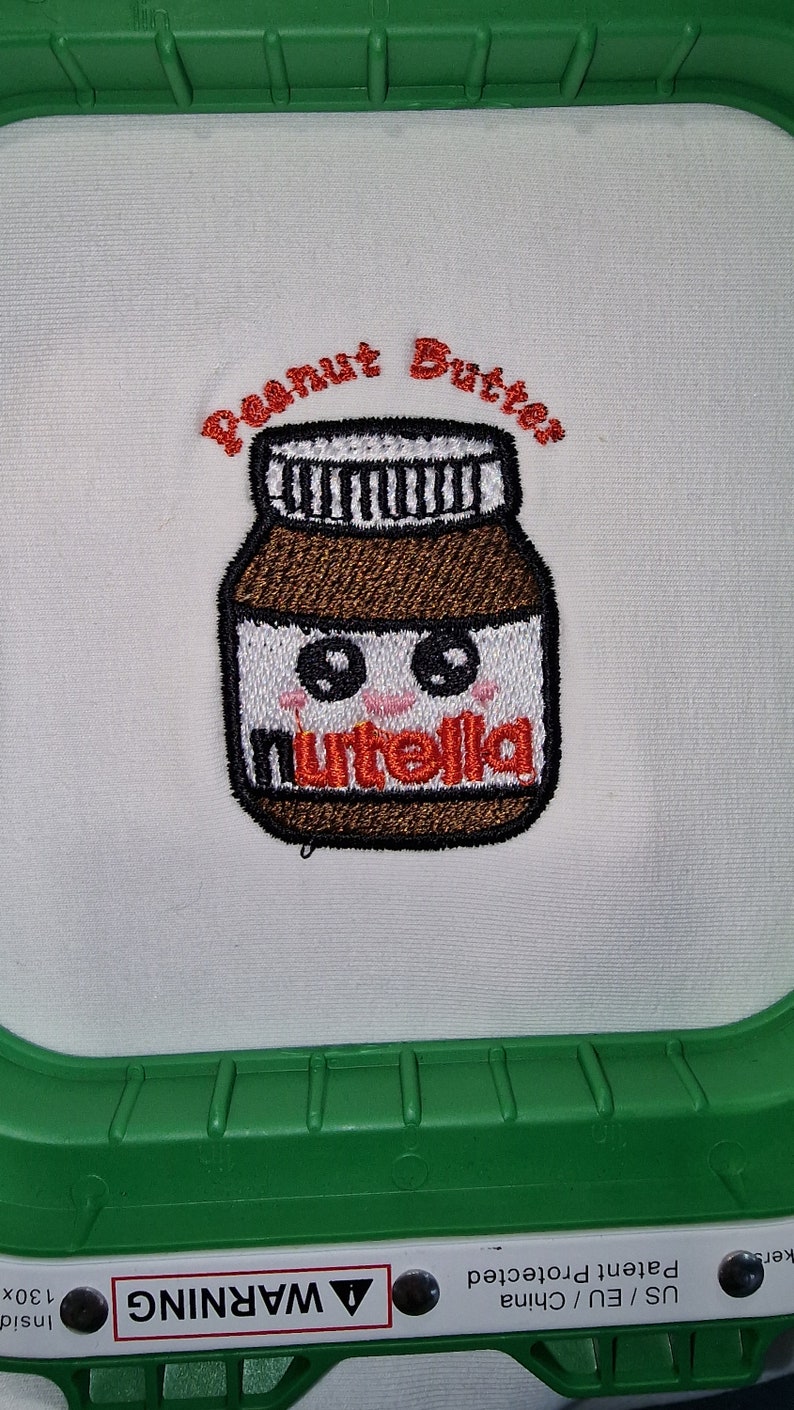 Nutella Embroidery Design - Etsy