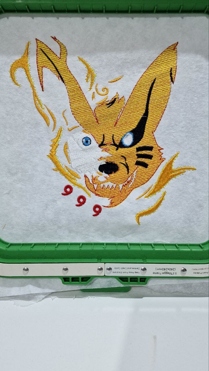 Premium Anime Embroidery Design, Kurama, Naruto, 3.8"-->10.25" - Etsy