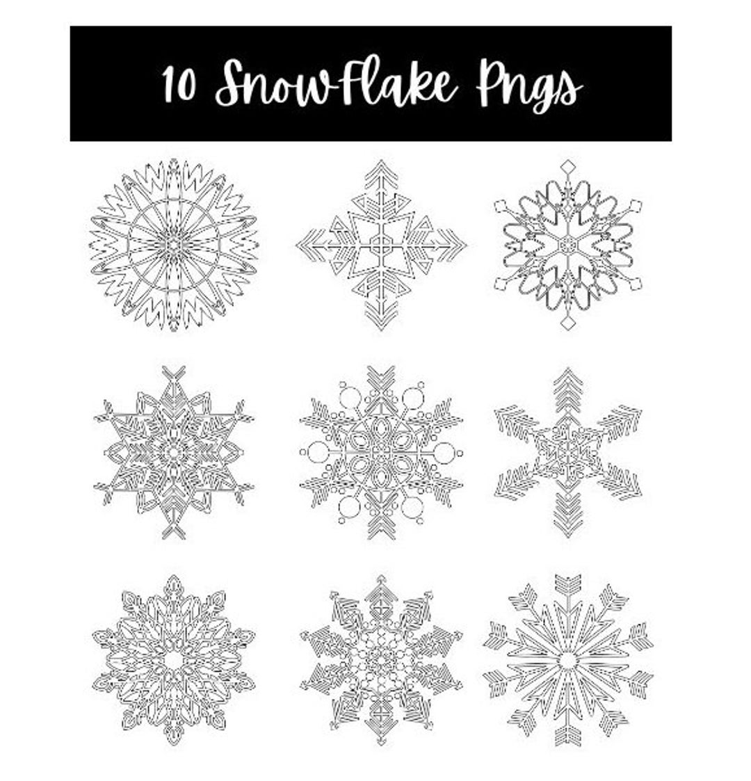 Christmas Winter Clipart Snowflake Clipart Digital Download - Etsy