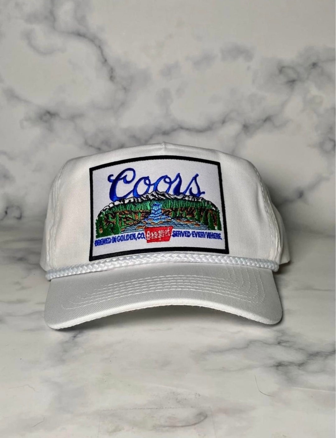 Coors Landscape Patch on Structure White Trucker Rope Hat With - Etsy