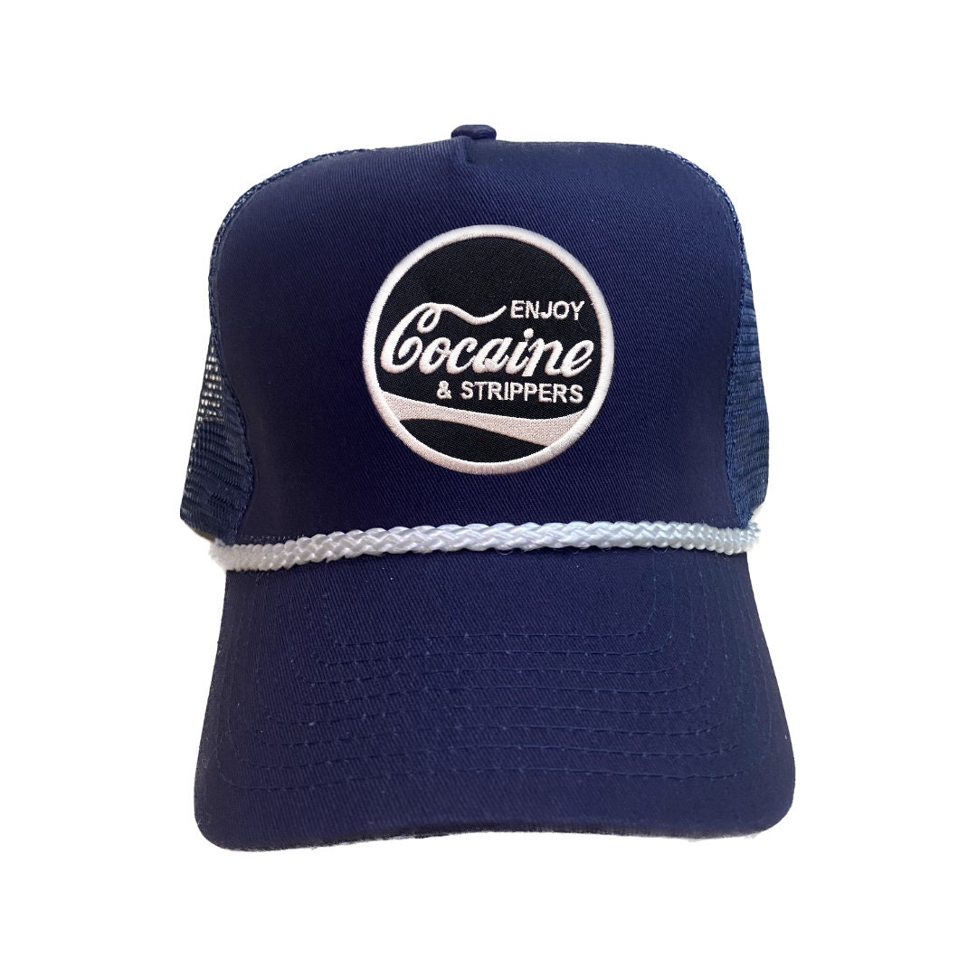 Enjoy Funny Dirty Patch on Structure Navy Blue Trucker Rope - Etsy