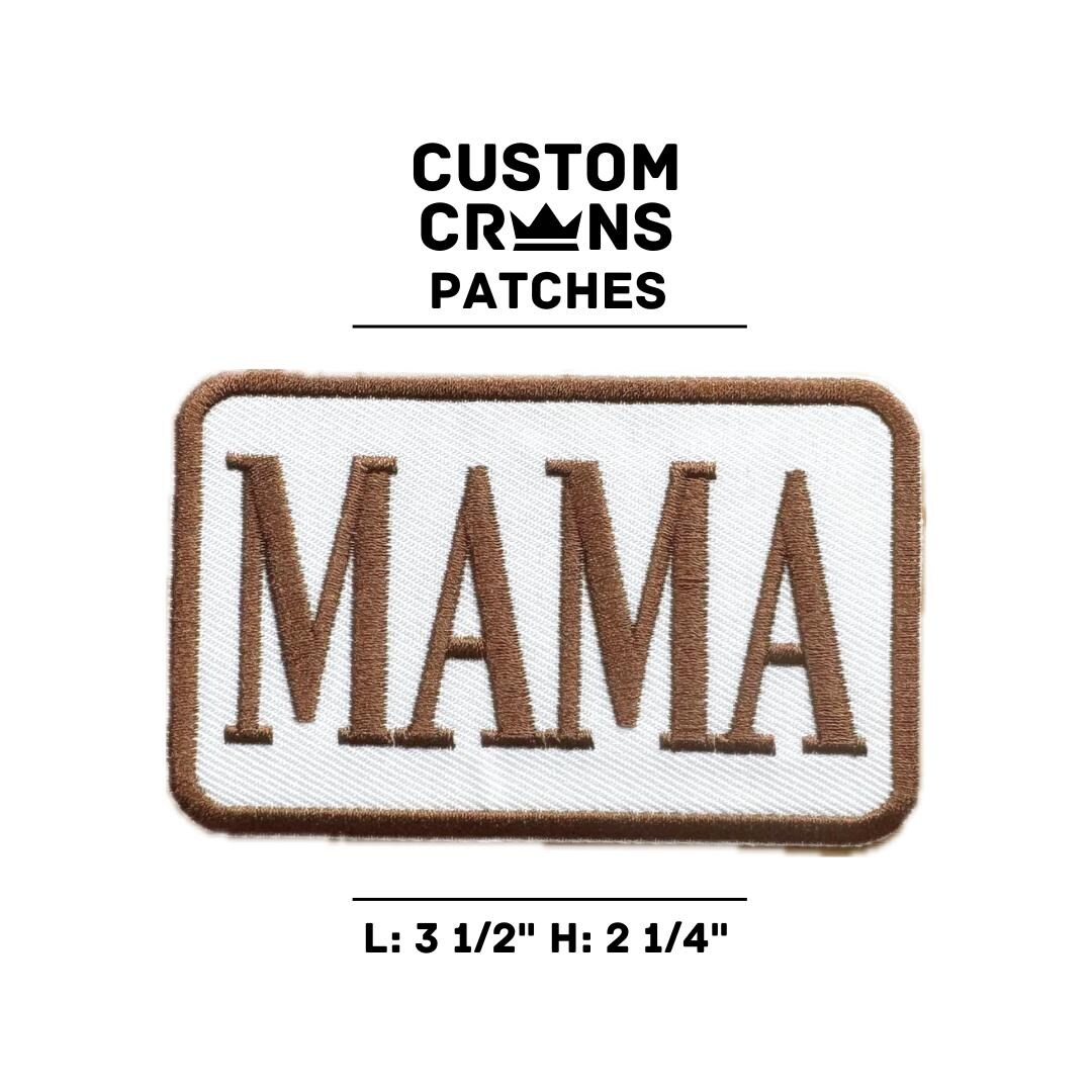 MAMA Iron on Patch – Embroidered Patch for Moms, Trucker Hats, Jackets ...