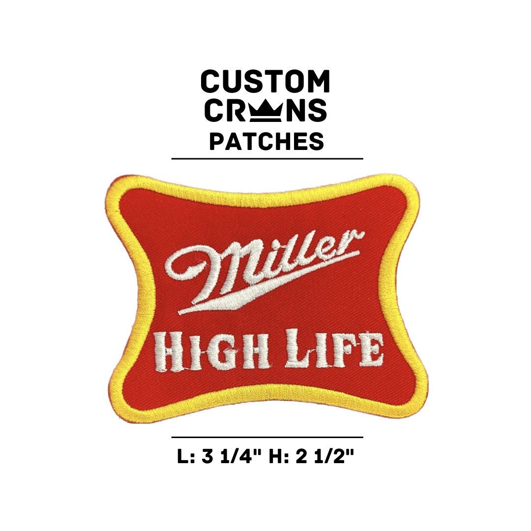 Miller High Life Iron on Patch Embroidered Patch Outdoors Fishing and ...
