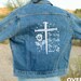 Christian Denim Jacket: Bold Tiger Bible Verse, Oversized Fit - Etsy