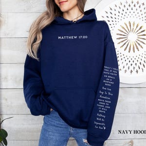 Faith Moves Mountains Hoodie: Christian Bible Verse Sweatshirt - Etsy