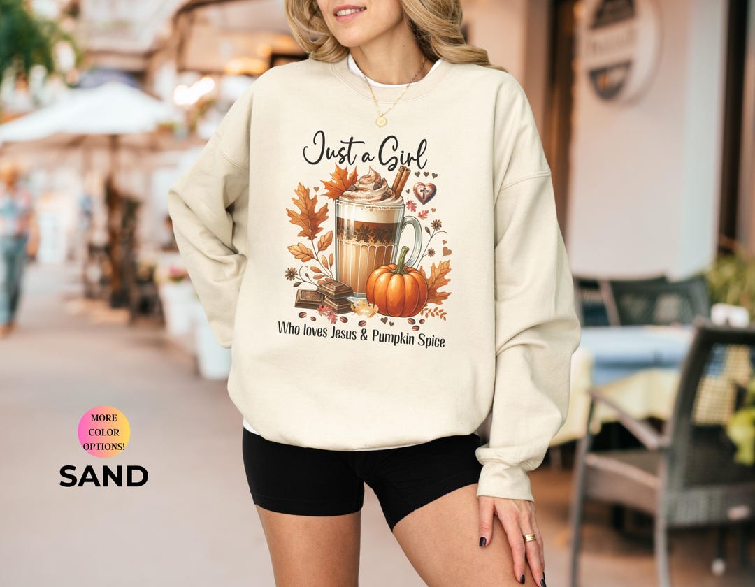 Christian Fall Sweatshirt: Jesus & Pumpkin Spice, Women's Autumn ...
