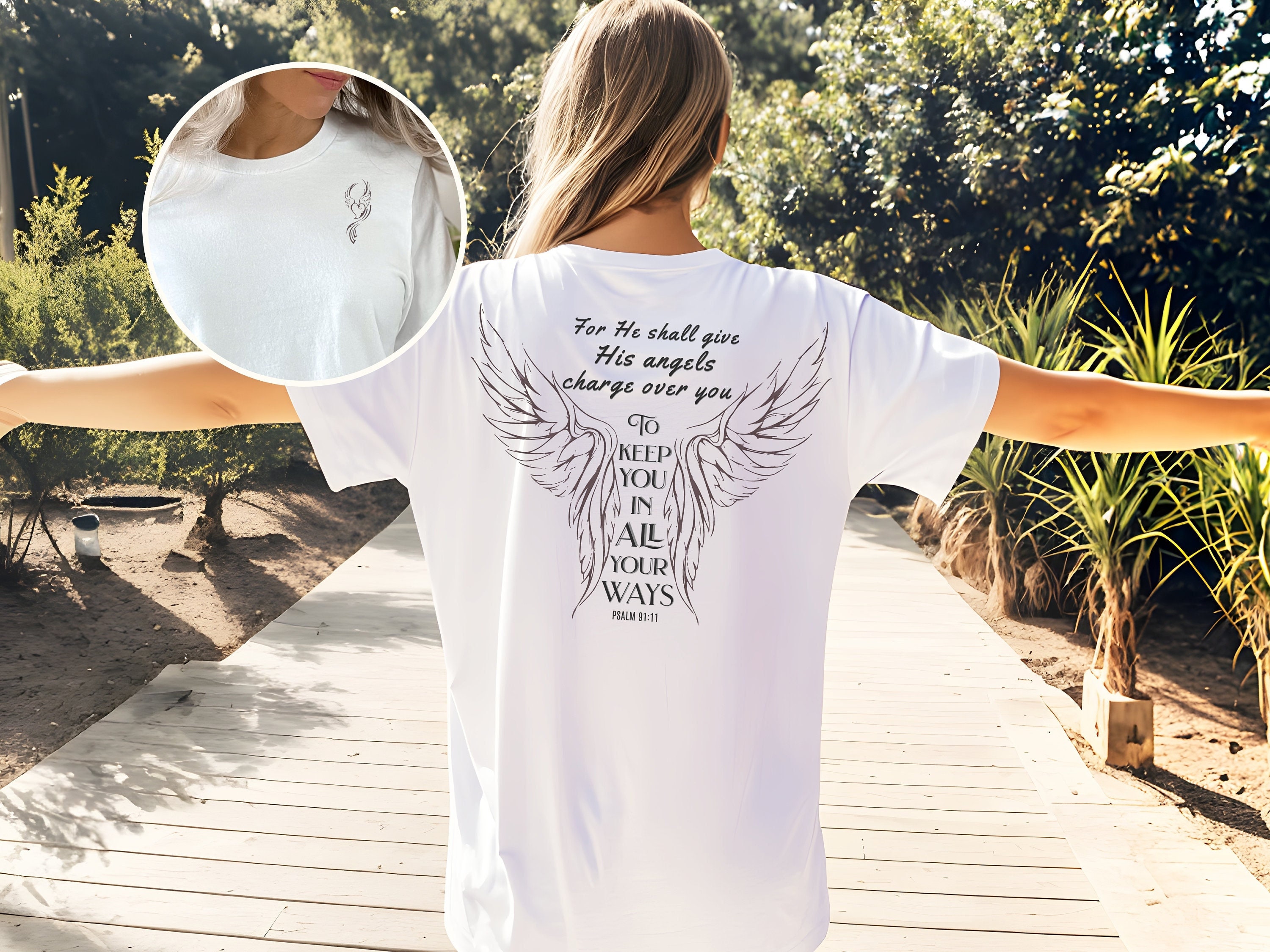 Christian Bible Verse Shirt Angel Wings Scripture T Shirts Religious ...