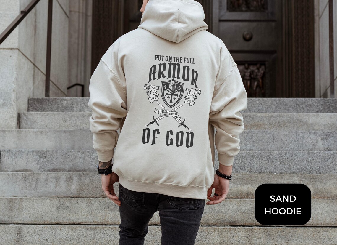 Armor of God Hoodie: Christian Bible Verse Sweatshirt - Etsy