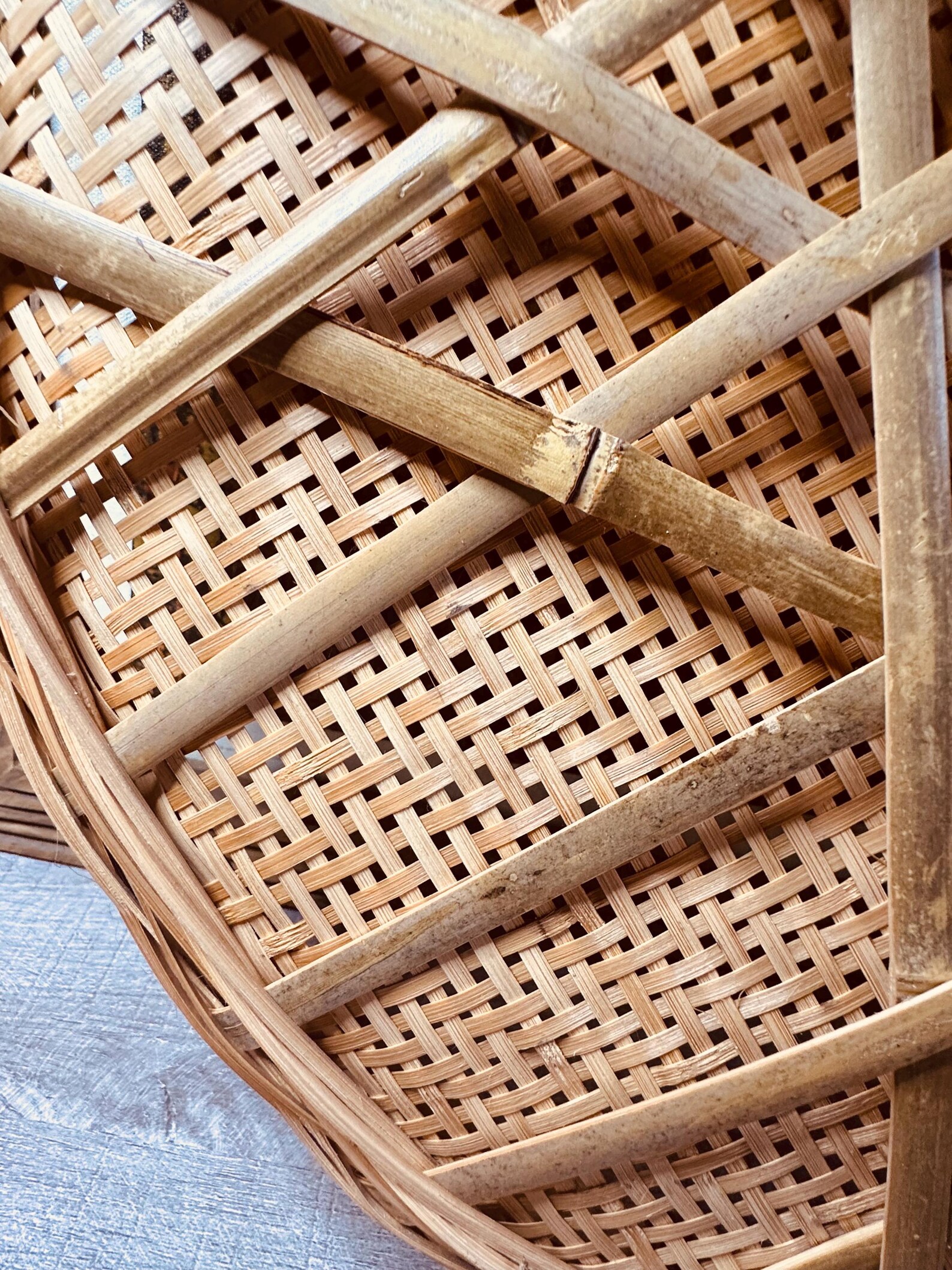 Vintage Large Round Bamboo Rice Sifter Basket - Etsy Canada