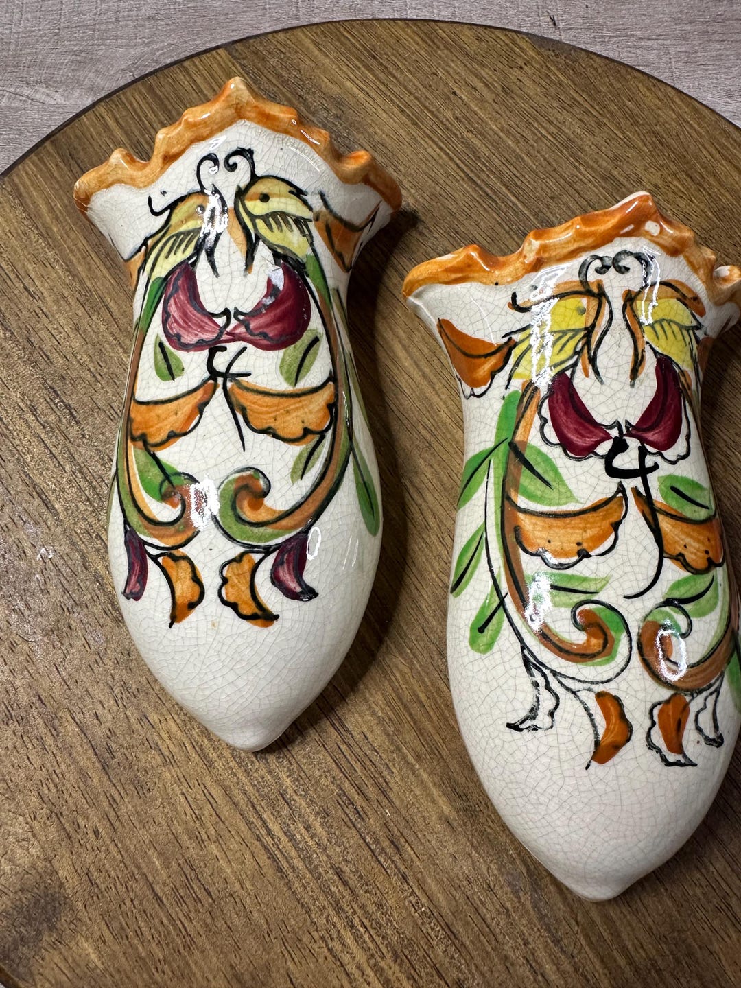 Vintage Japan Wall Pocket Pottery Set 2 - Etsy