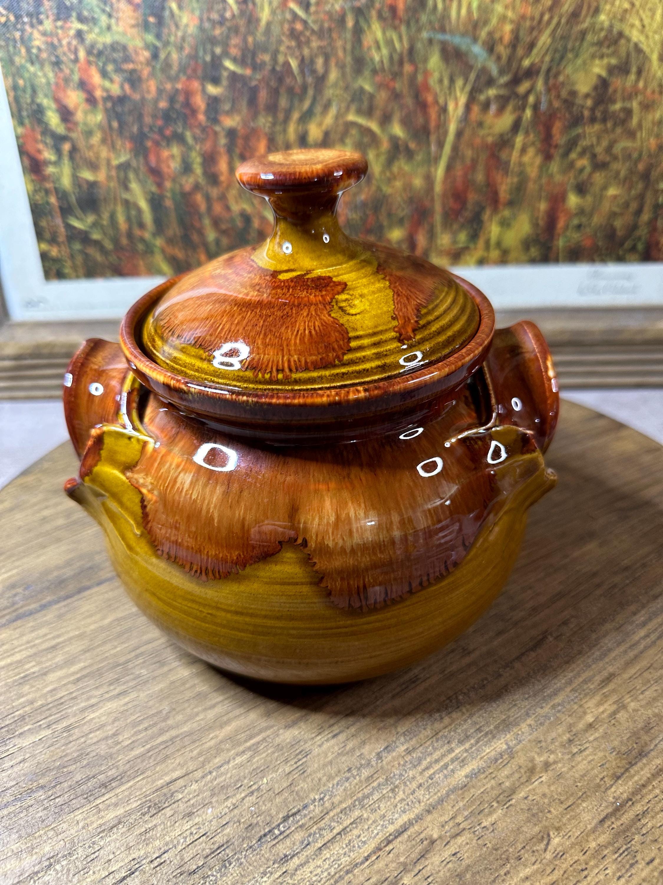 Vintage Dryden Original '79 Clay Bean Pot - Etsy