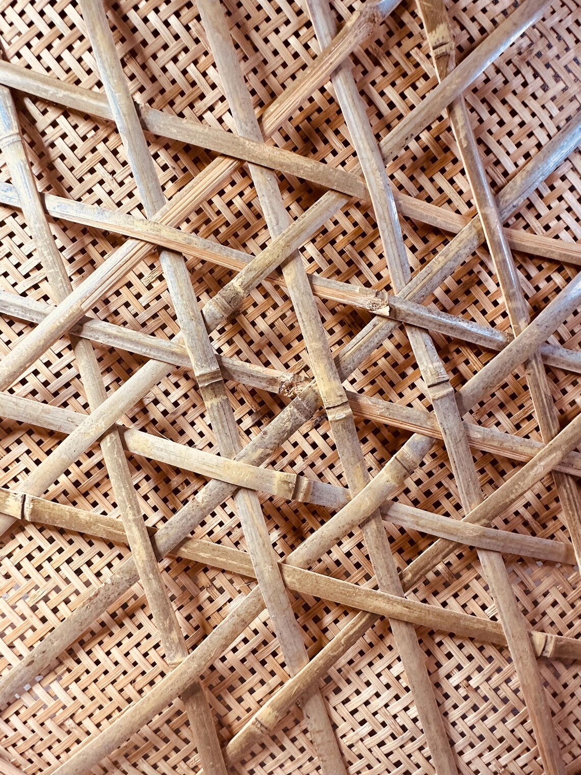 Vintage Large Round Bamboo Rice Sifter Basket - Etsy Canada