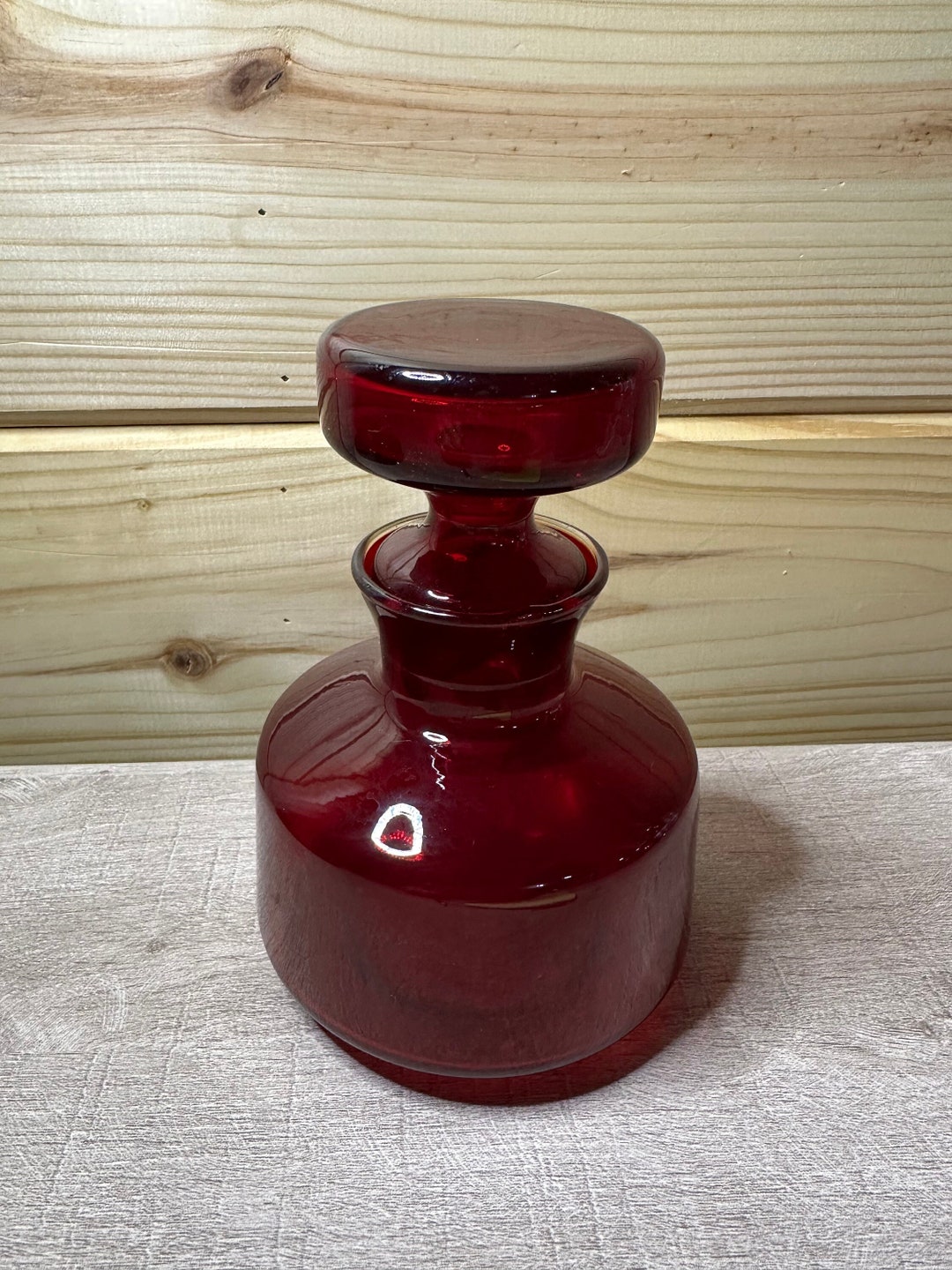 Vintage Ruby Royal Red Carafe - Etsy
