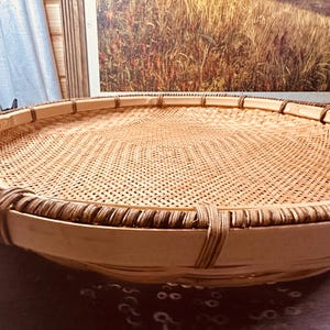 Vintage Large Round Bamboo Rice Sifter Basket - Etsy Canada