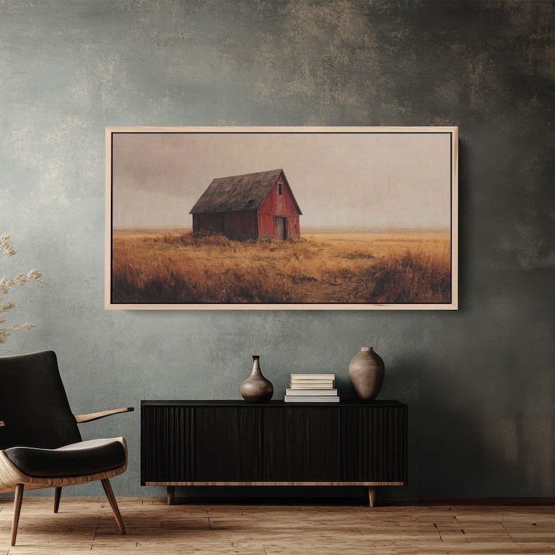 Barn With Storm Clouds - Etsy