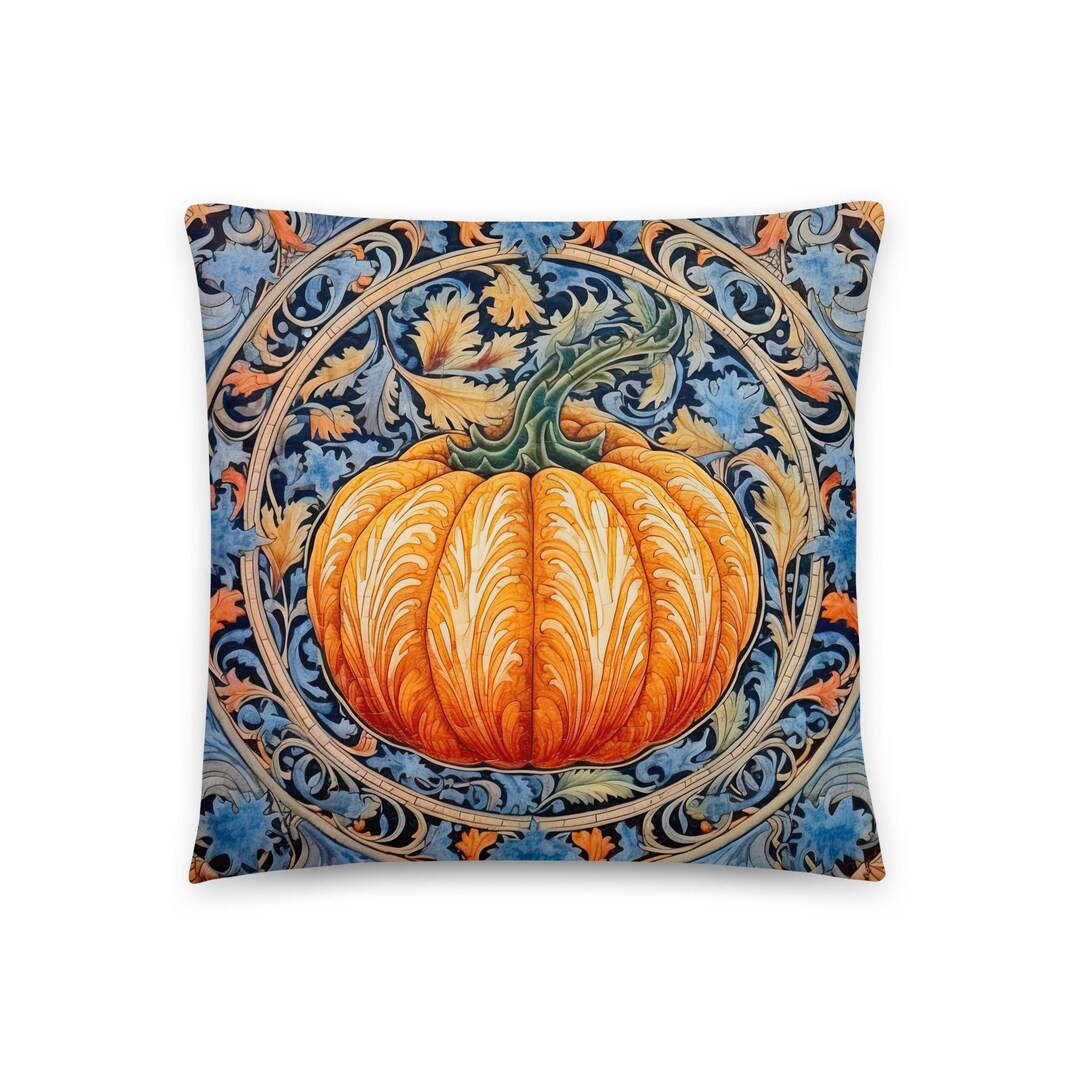 William Morris Pumpkin Pillow, Pumpkin Cushion - Etsy