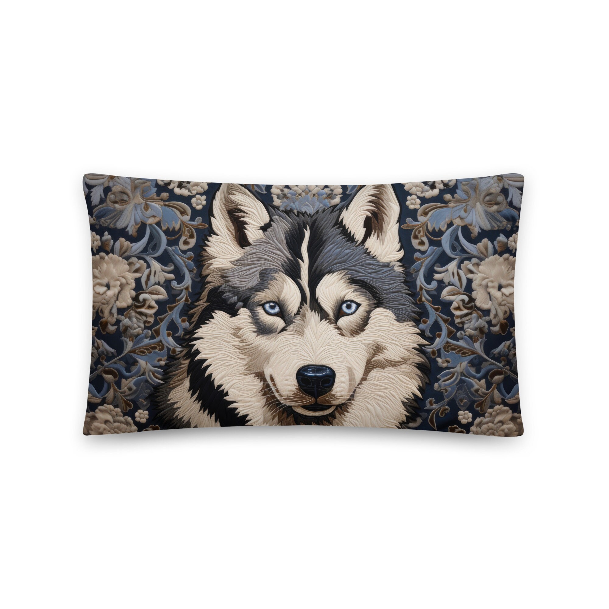 Husky Pillow, William Morris, Husky Cushion, Throw Pillow, Dog Lover - Etsy