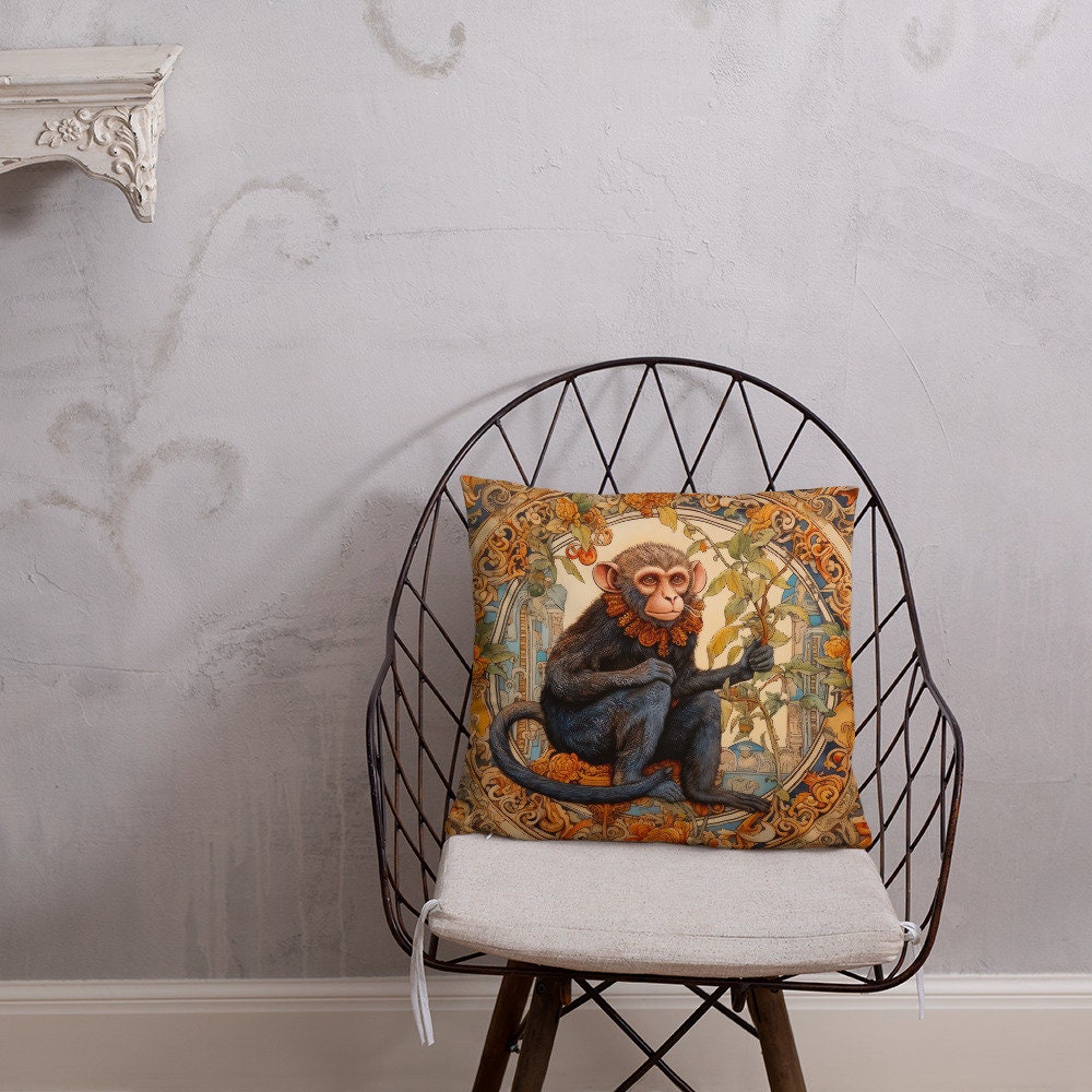 Monkey Pillow William Morris Monkey Cushion - Etsy