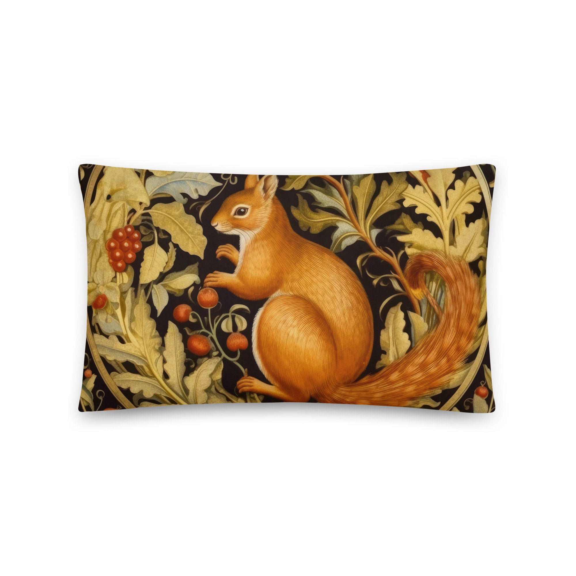 William Morris Squirrel Pillow, Squirrel Cushion - Etsy