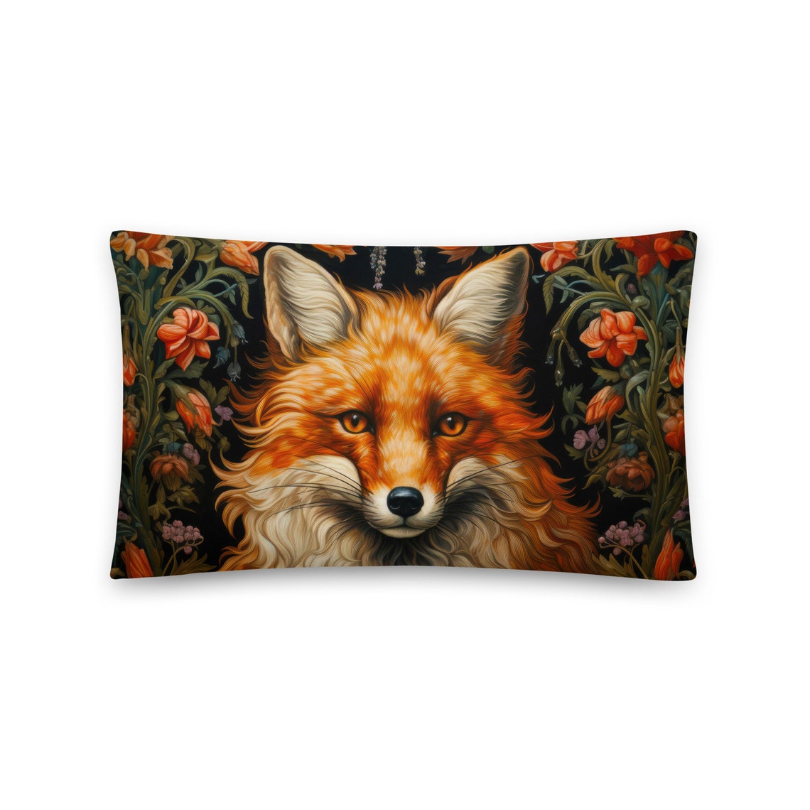 Fox Pillow, William Morris, Fox Cushion, Forest Creature - Etsy