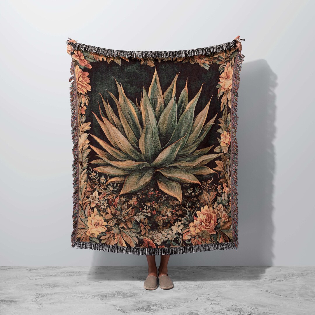 Agave Blanket, Jacquard Woven, Folk Art, Woven Blanket, Tapestry - Etsy