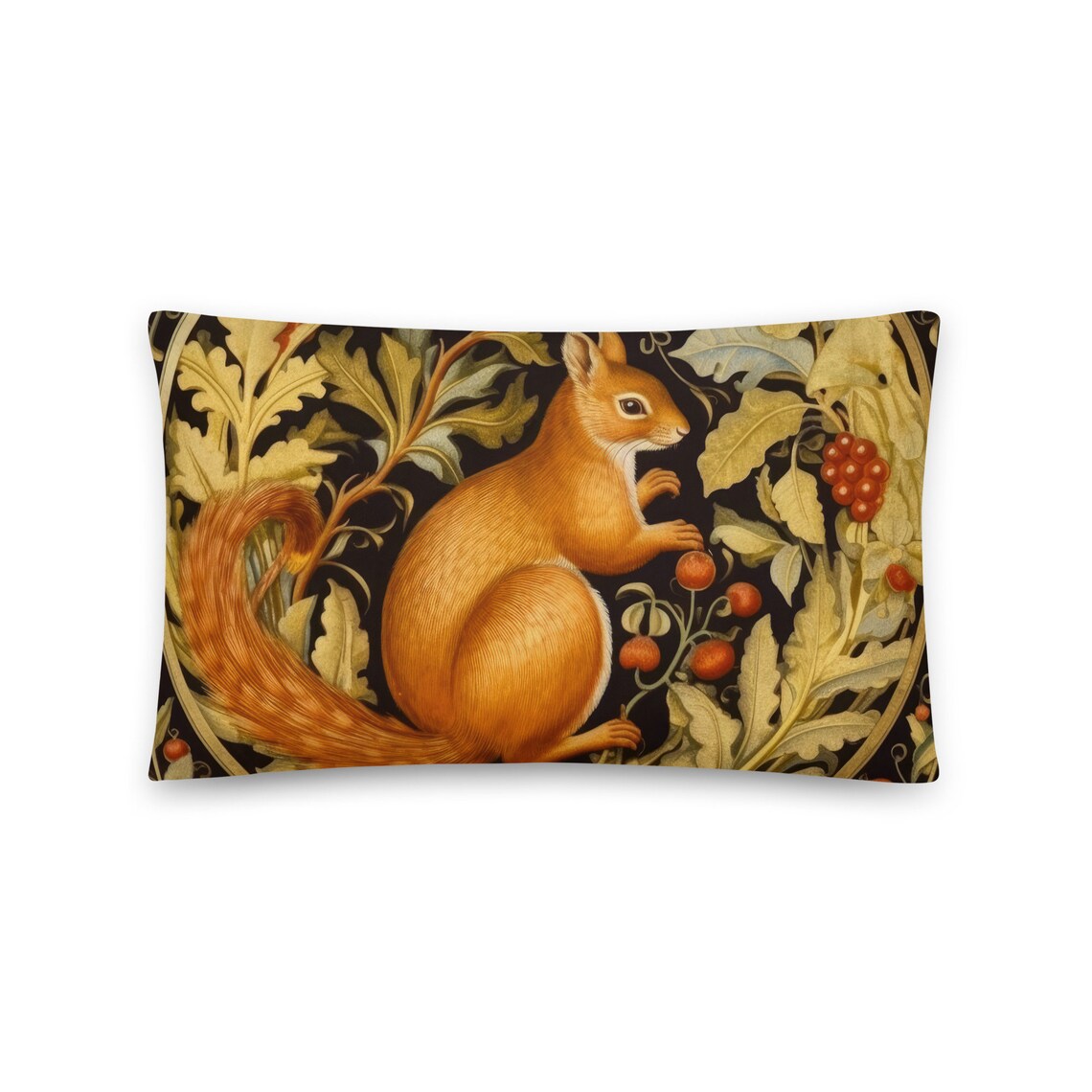 William Morris Squirrel Pillow, Squirrel Cushion - Etsy