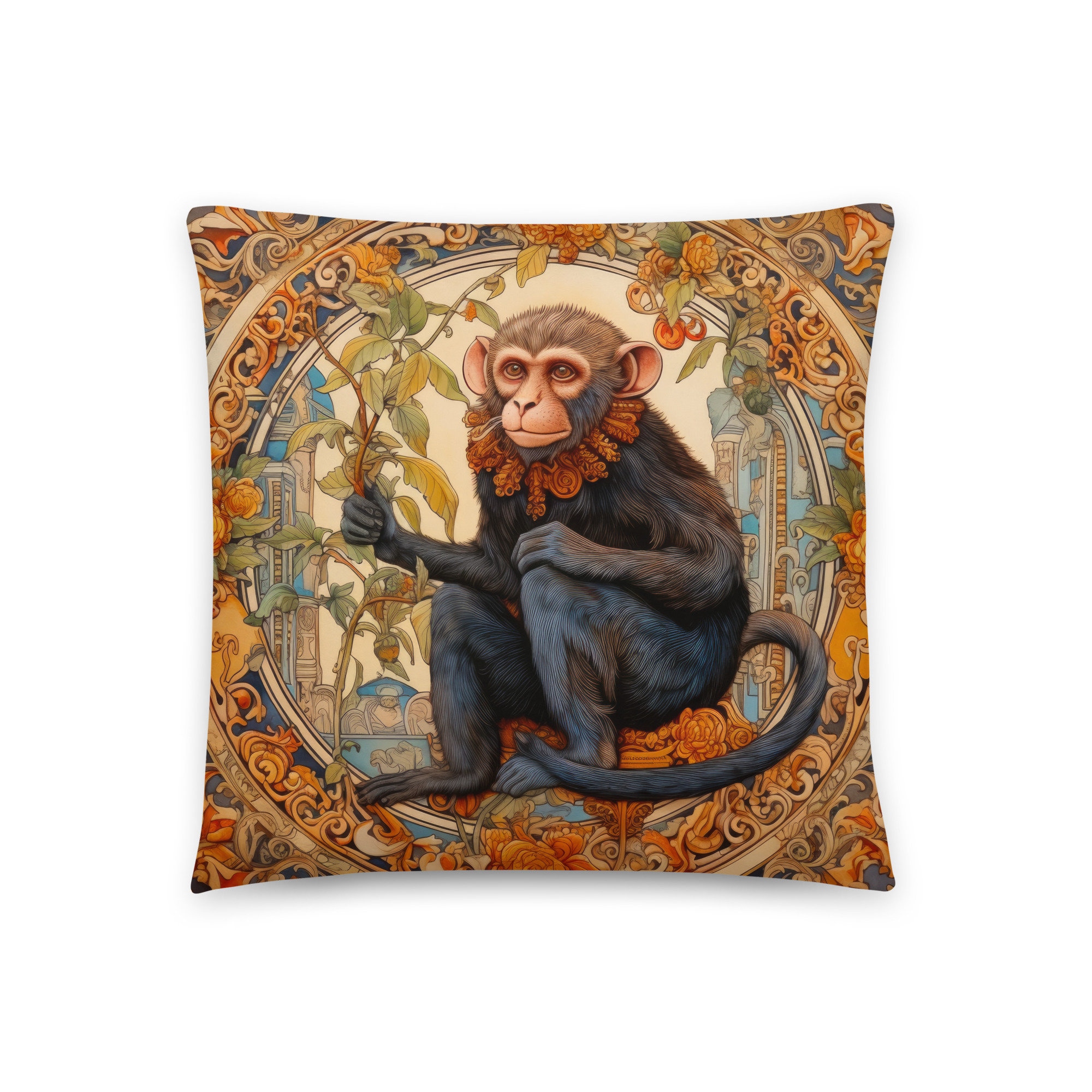 Monkey Pillow William Morris Monkey Cushion - Etsy