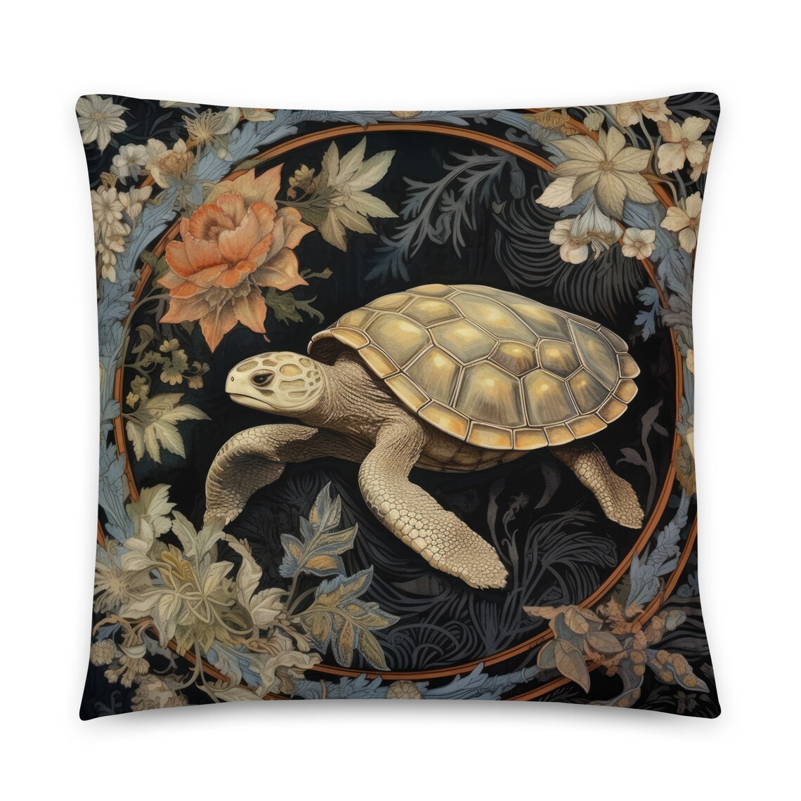 William Morris Turtle Pillow Sea Turtle Cushion - Etsy