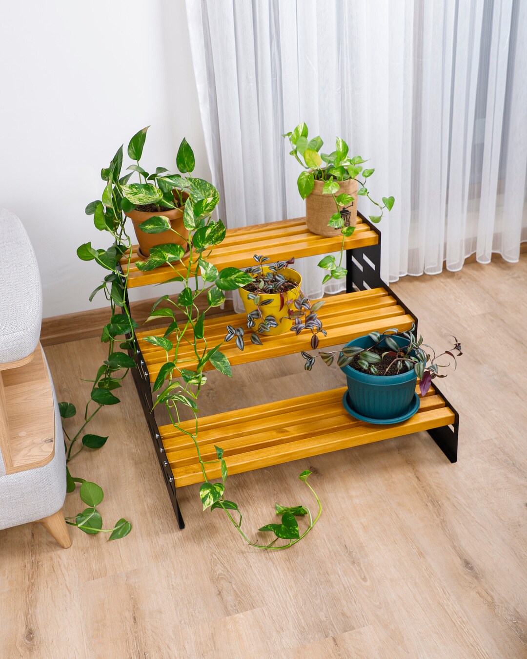 Tiered Wooden Plant Display Planter Standplant Display Rack - Etsy