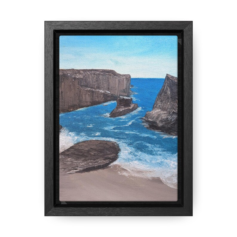 California's Shark Fin Cove Painting Gallery Canvas Wraps, Vertical ...